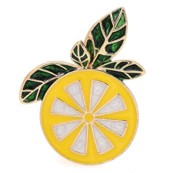 Jewelry | New Halved Lemon Brooch 12 Wide X 15 Tall | Poshmark